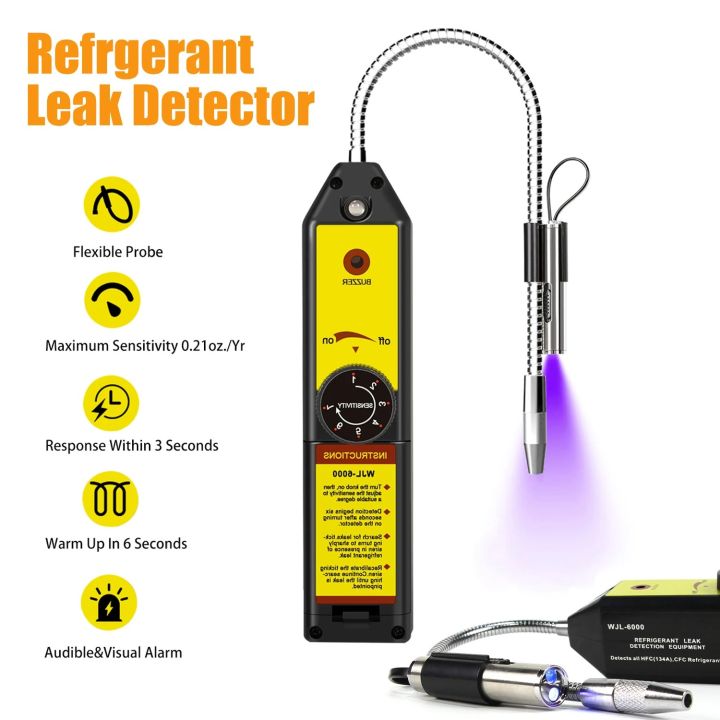 WJL-6000 Freon Leak Detector Halogen Leak Detector R22 R410A R134A ...
