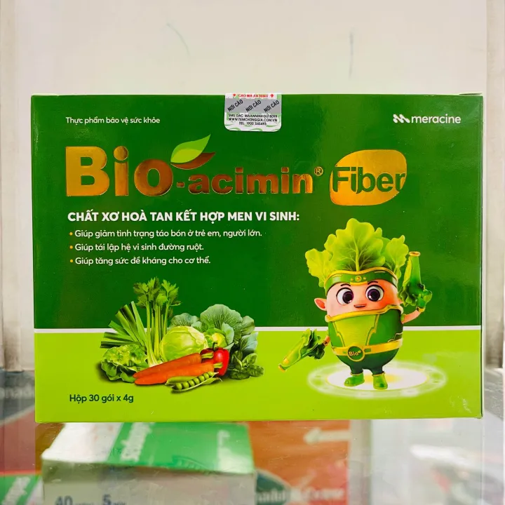 Cốm vi sinh Bio-acimin Fiber - 4gram x 30 gói - kết hợp chất xơ hoà tan ...