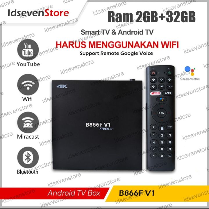 New Android TV Box B866f v1 ram 2gb+32gb 4K Android 11 Original Remote ...