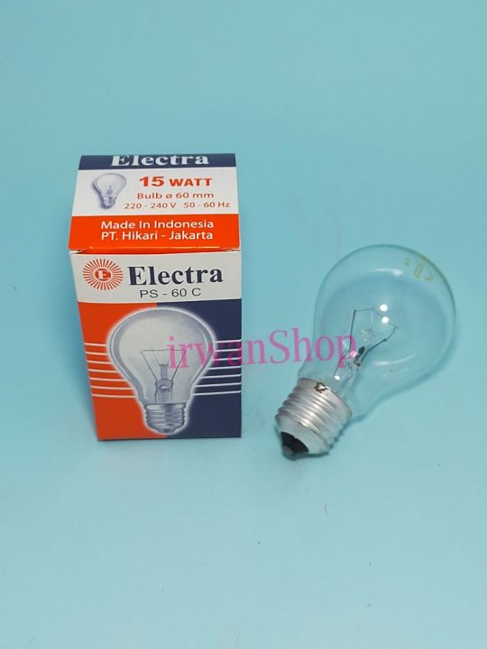 Lampu Pijar Electra 15 Watt / Lampu Tetas Elektra 15 Watt | Lazada Indonesia
