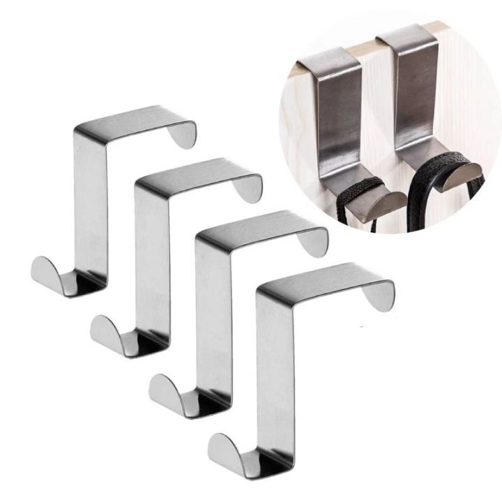 2pcs Stainless Steel Z-shaped Door Back Hook Drawer Cabinet Firmly Hook ...