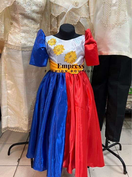 Buwan Ng Wika Filipiniana FLAG Inspired Kids Gown Costume | Lazada PH