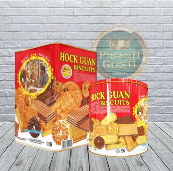 Hock guan biskuit kaleng kotak 1350 gram dan 650 gram,kue lebaran ...