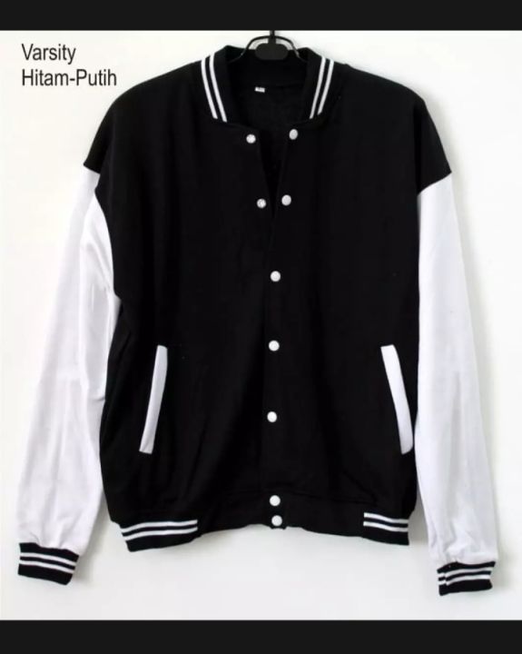 varsity hitam putih baseball | Lazada Indonesia