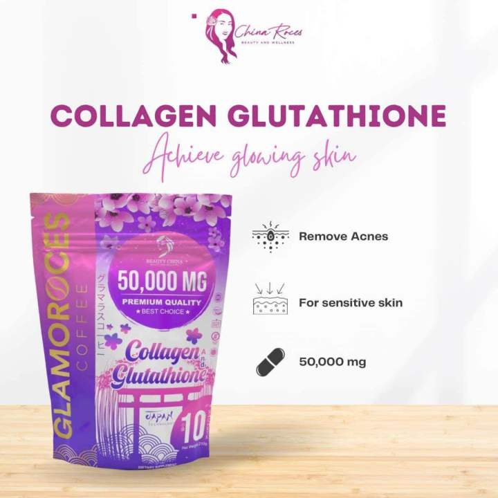 GLAMOROCES Slimming Coffee with Collagen and Glutathione 50,000mg by ...