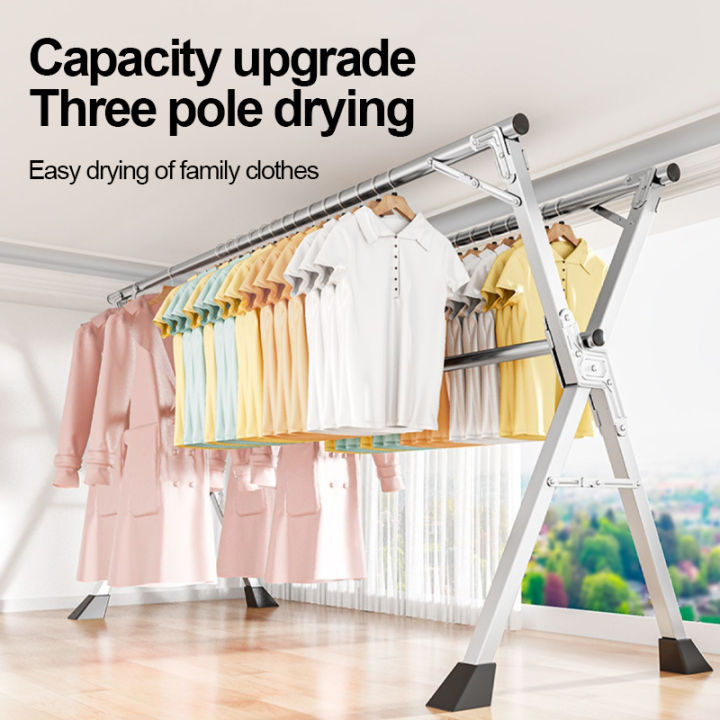 GEEK Foldable Sampayan Stainless Clothes Rack windproof, heavy duty ...