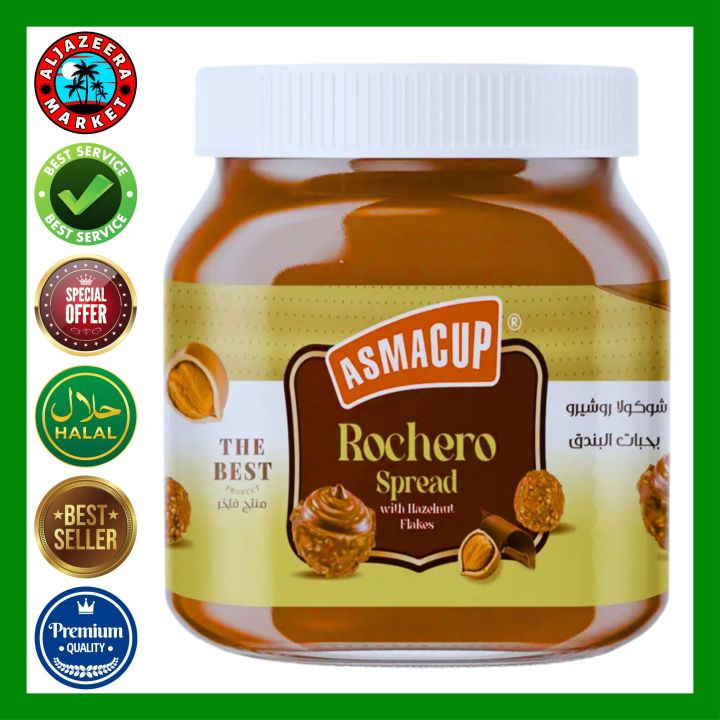 ASMACUP Rochero Spread﻿ With Hazelnut Flakes-(350 G)-شيكولا روشيرو بحبات البندق-(EXP:08/06/2026 ...