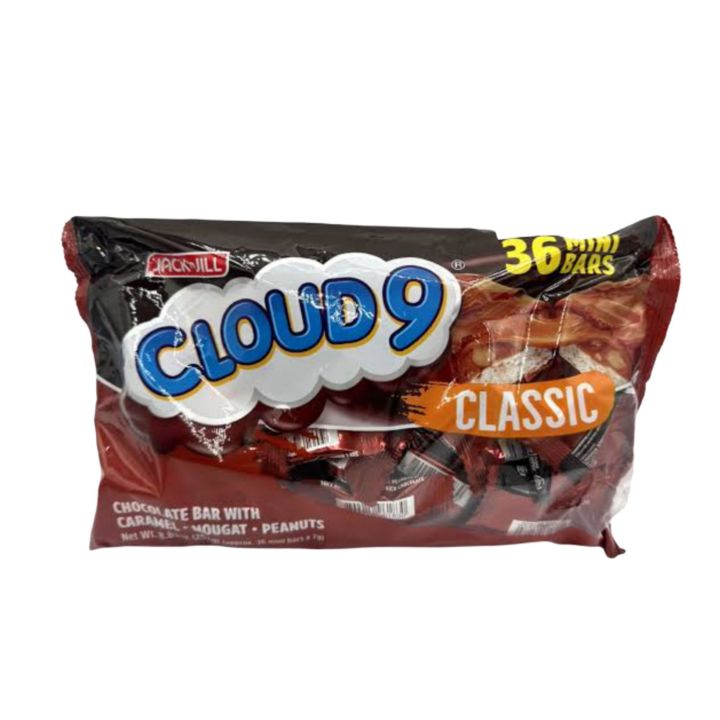 Cloud 9 Classic Mini Bars ( 36 x 7g) Chocolate Bar with Caramel, Nougat ...