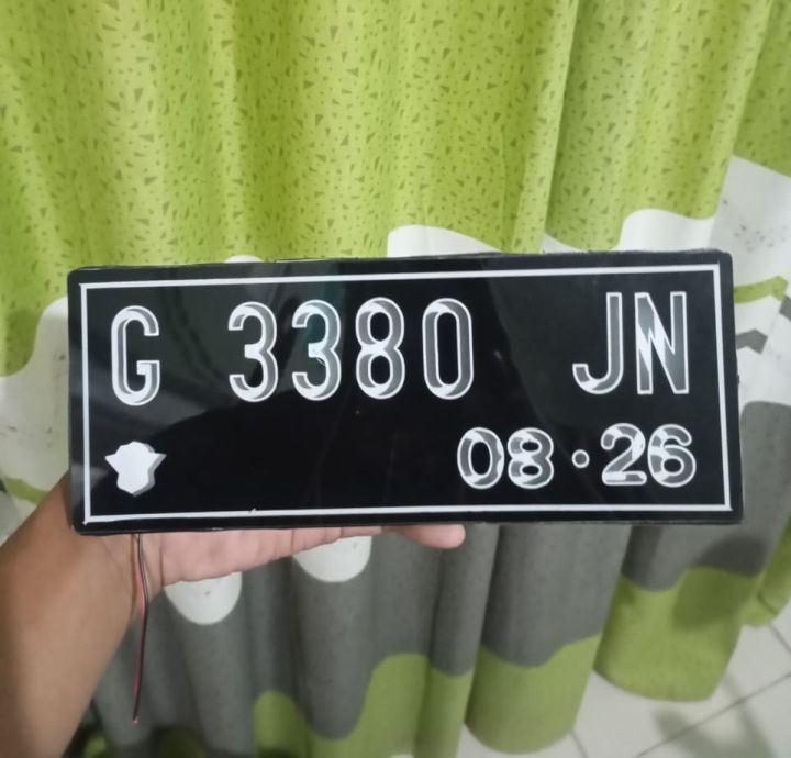PLAT NOMOR MOTOR AKRILIK BAUT TANAM PLAT NOMOR SEPASANG CUSTOM AKRILIK ...