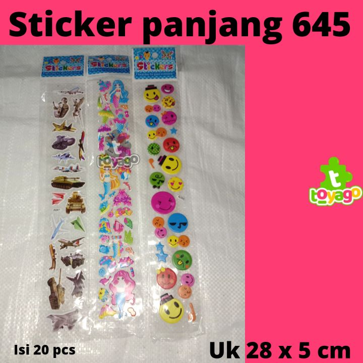 Stiker Panjang Karakter (645) Isi 20 Pcs Grosir Murah | Lazada Indonesia