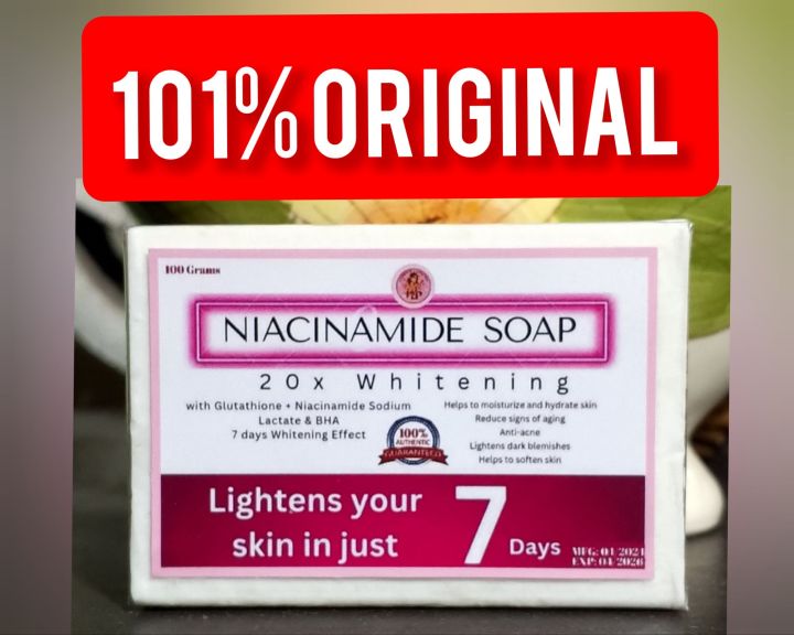101% ORIGINAL NIACINAMIDE soap lighten your skin in just 7 days ( BE ...