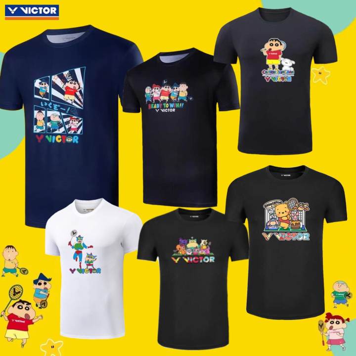 รวมเสื้อซ้อม เสื้อซ้อมแบดVictor ลายการ์ตูนชินจัง Shin chan หมีพลู ...