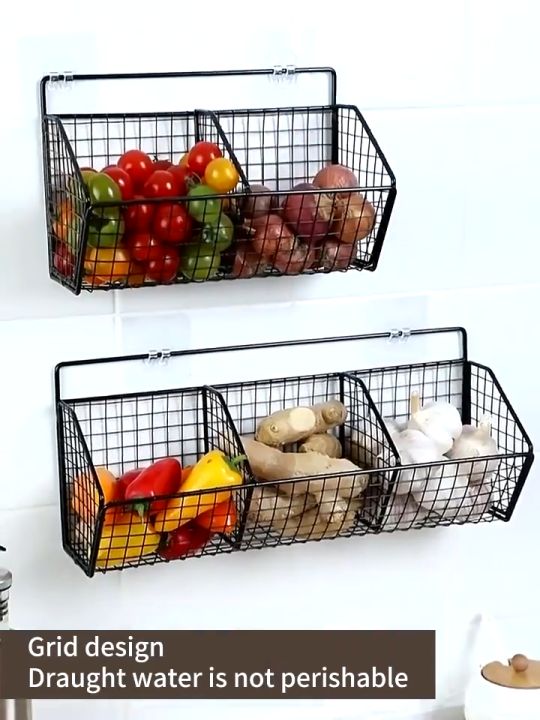 Wall Mounted Kitchen Hanging Rack Spice Storage Holder Condiment ...