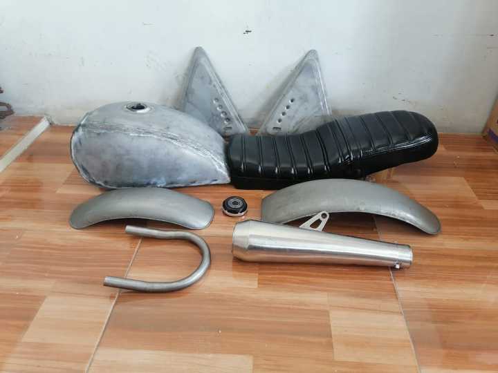 paket 7 tangki triumph cembung polos japstyle scramberl cover brastyle ...