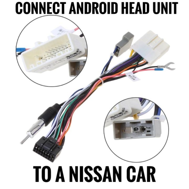 16pin Android Car Stereo Head Unit to Nissan Urvan Sentra Navara Almera ...