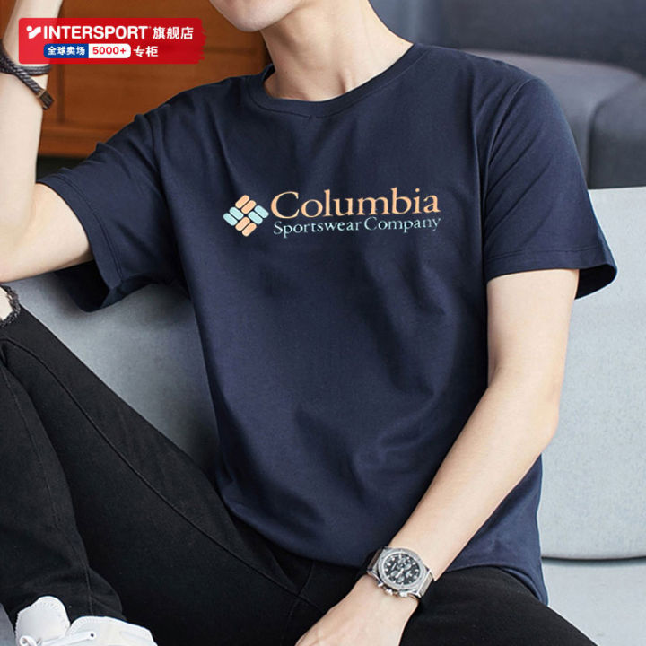 เสื้อยืดคอตตอนแห้งเร็ว Columbia สำหรับผู้ชาย ฤดูหนาว ใหม่ แขนสั้น ทรง ...