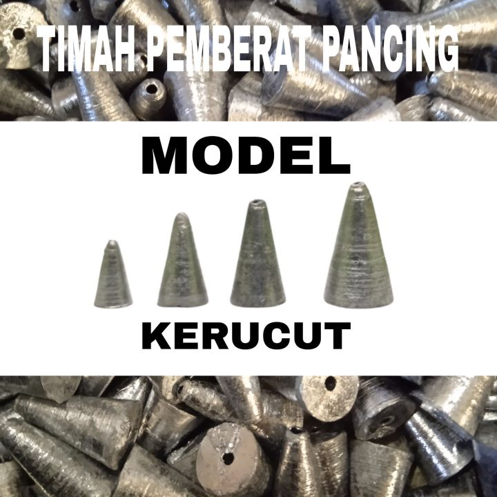 TIMAH PEMBERAT PANCING MODEL KERUCUT / BANDUL / TIMBAL | Lazada Indonesia
