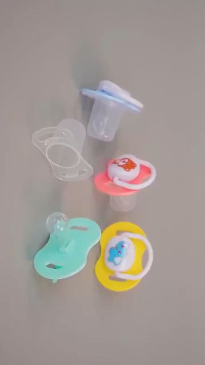 Happily Baby Pacifier for Baby Teether Soother Soft Round Head Flat Head Nipple for Newborn ...