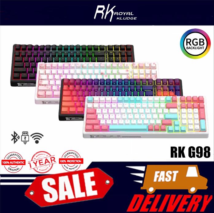 New Arrival! RK G98 Tri-Mode Customized Mechanical Keyboard Wireless 2 ...