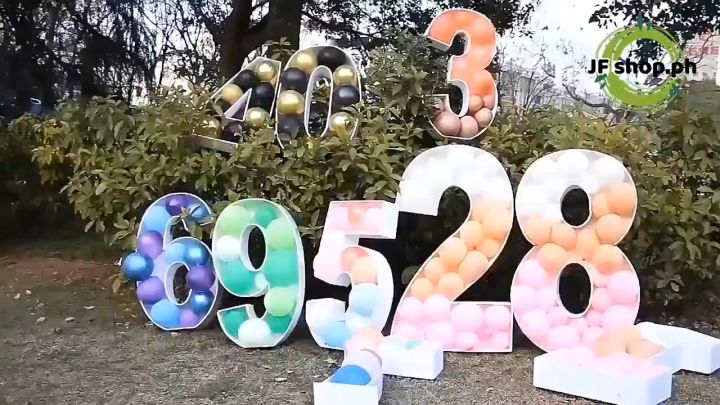 Height 73/91.5cm KT Board Number Box Large Number Mosaic Balloon Frame ...