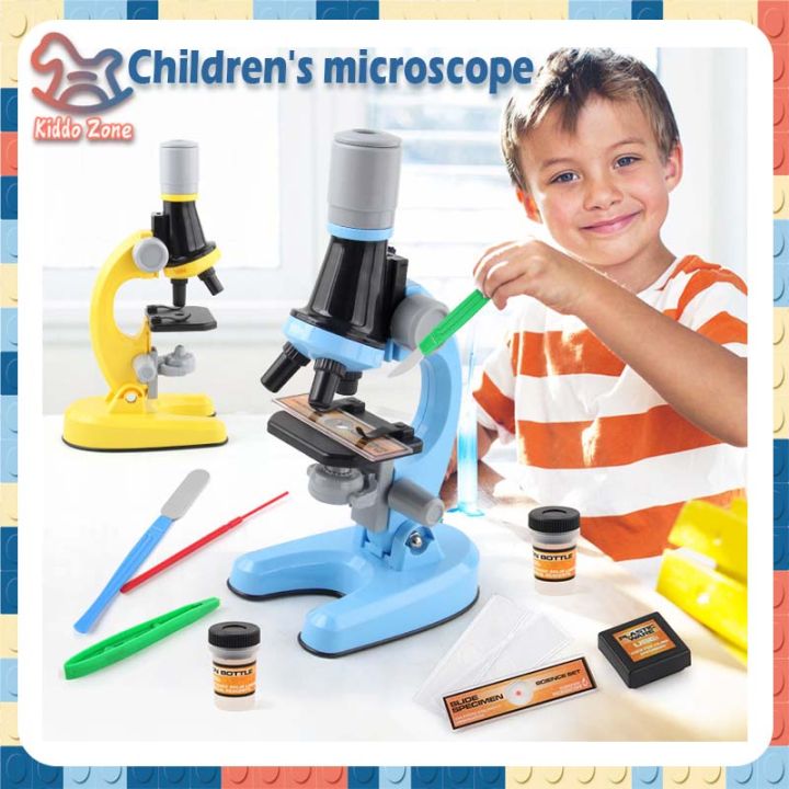 4 Designs--Children 1200X Microscope Kit Lab LED STEM Home School ...
