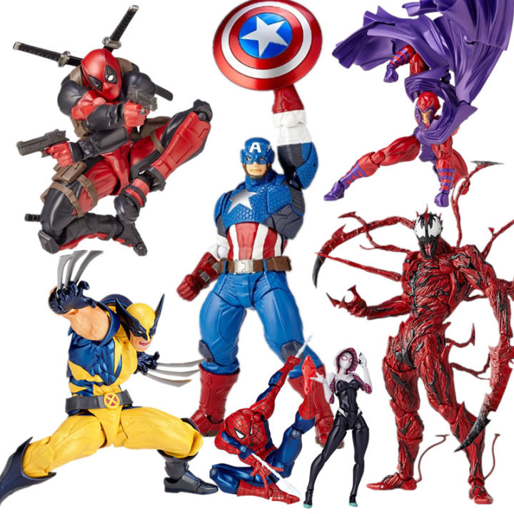 Kaiyodo Yamaguchi Series Deadpool Captain America Spider-Man Poison ...