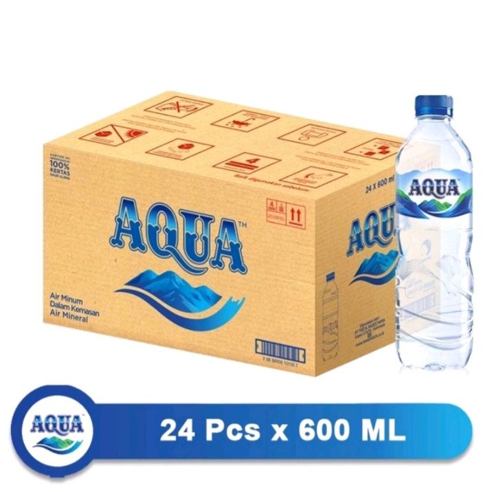 Air mineral AQUA 600ml 1 dus isi 24 pcs | Lazada Indonesia