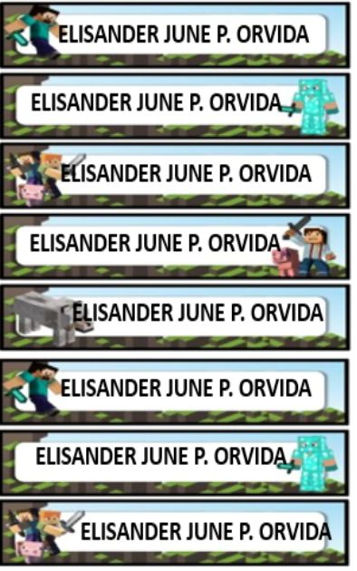 minecraft name sticker | Lazada PH