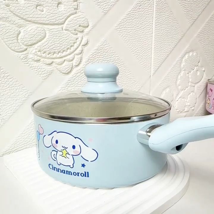 Hello Kitty My Melody Non Stick Cooking Pot Kuromi Cinnamoroll Frying ...