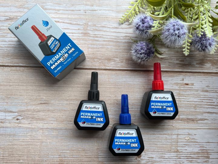 Flexoffice Permanent Marker Ink Refill 25ml FO-PM101 (1pc) | Lazada PH