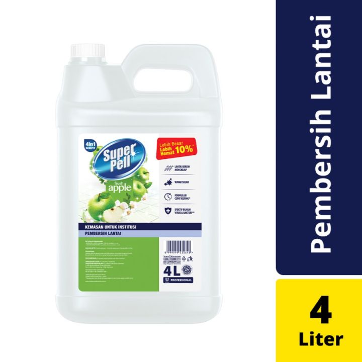 Superpell Professional Pembersih Lantai 4lt Super Pel Apel Jerigen ...