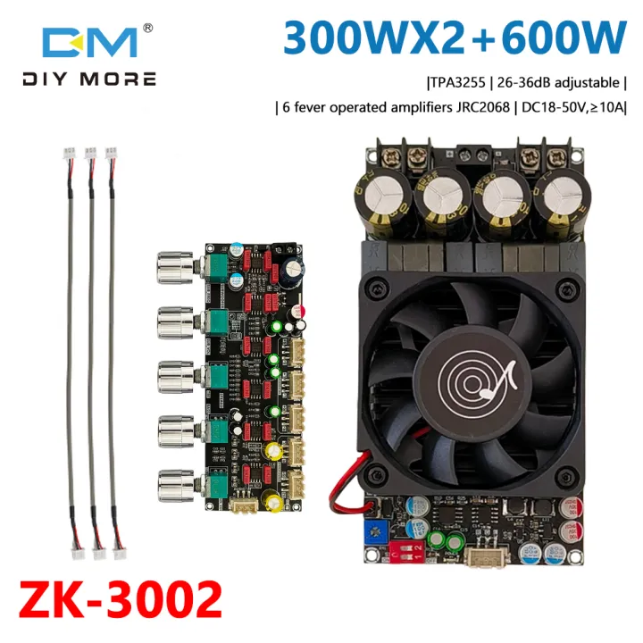 diymore ZK-3002 เพียวหลังดิจิตอลแอมป์บอร์ดพลังงานสูง TPA3255 สเตอริโอ ...