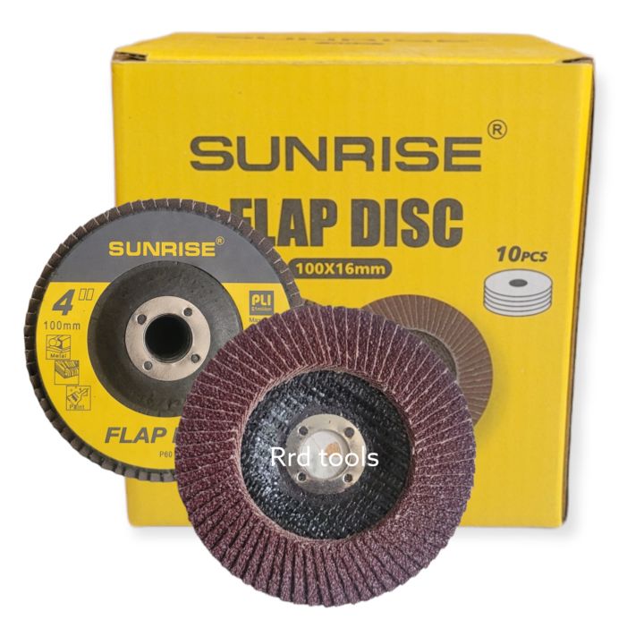 sunrise flap disc 4" grit 60/10pcs | Lazada PH
