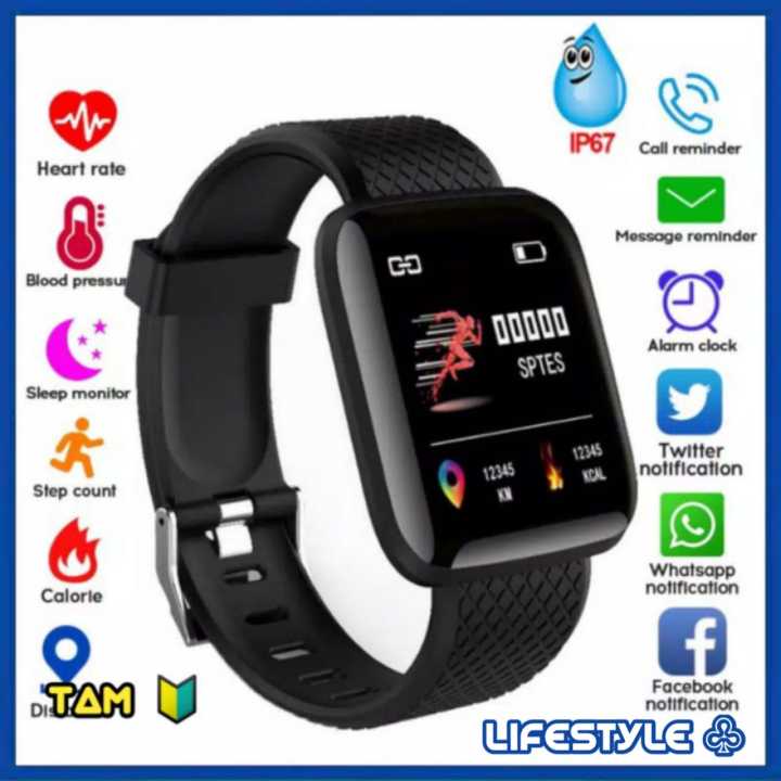 jam pintar imo smartwatch tahan air 116plus y68 d18 bluetooth sport ...