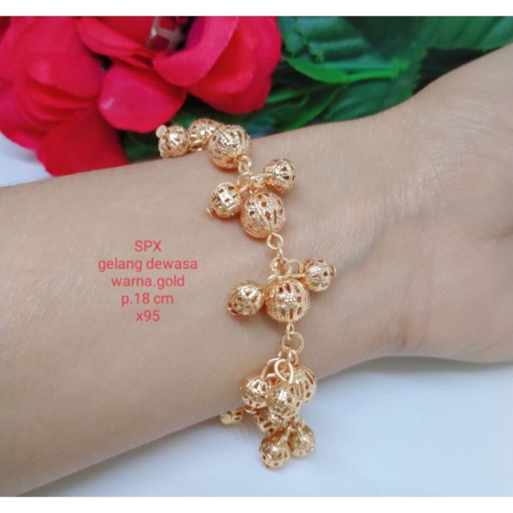 GELANG TANGAN WANITA RANTAI BOLA RUMBAI XUPING TERBARU / GELANG WANITA ...