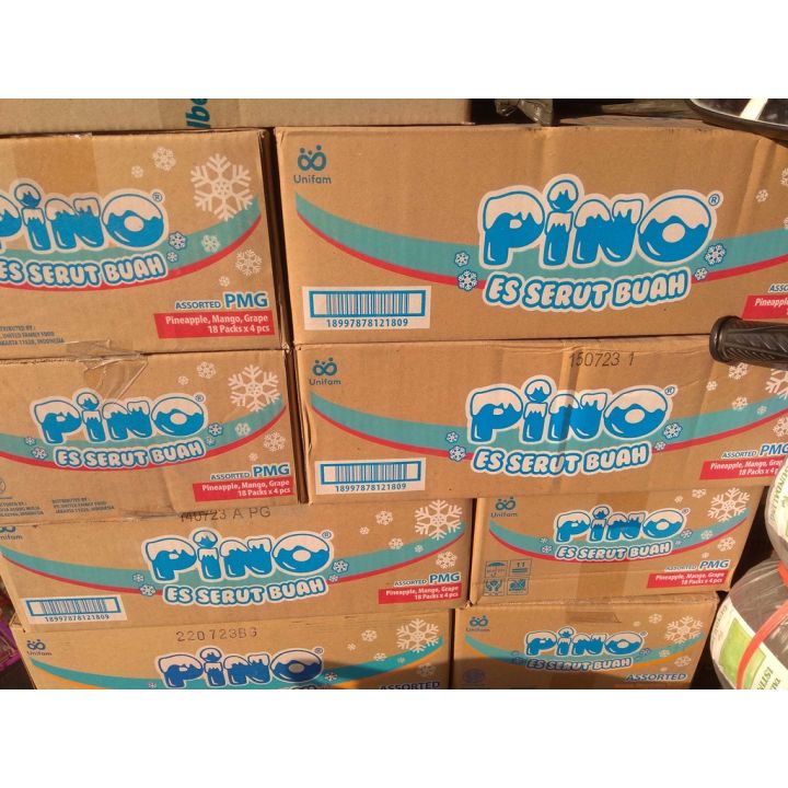 Pino Ice Cup Es krim Serut Buah 1 dus / Karton isi 18 pak x 4 pcs ...