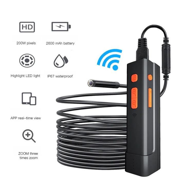 Wireless Endoscope 1080P Single & Dual Lens WiFi Borescope Inspection ...