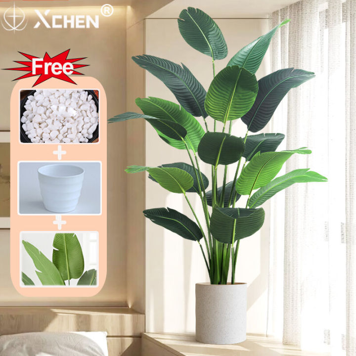 【Send flower pots】Artificial Plants artificial banana big size 18 ...