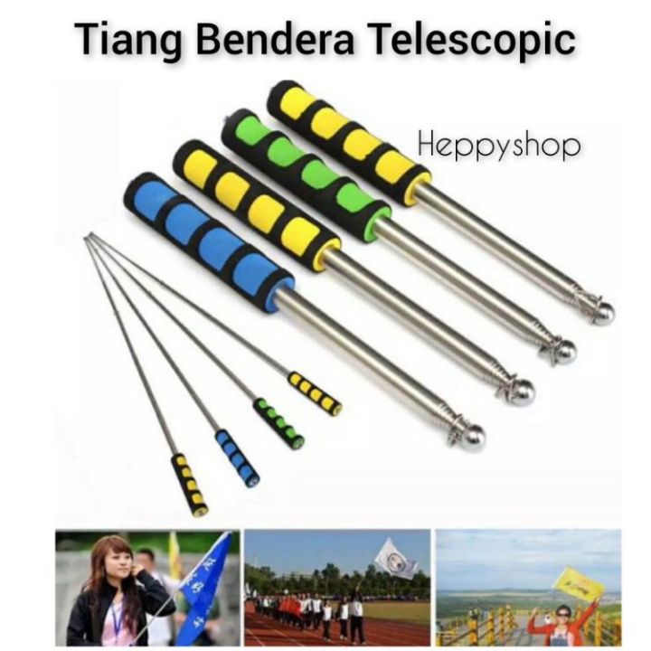 Tiang Bendera Telescopic Portable Teleskopik Tiang Tour Guider Flag ...