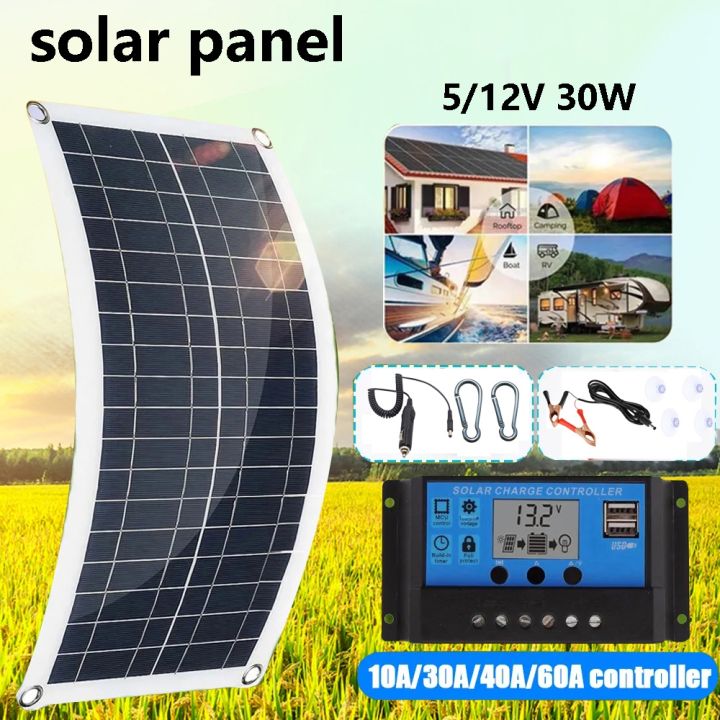 Solar Kit Flexible Solar PV Panels, 10A-60A Controller Modules for Home ...