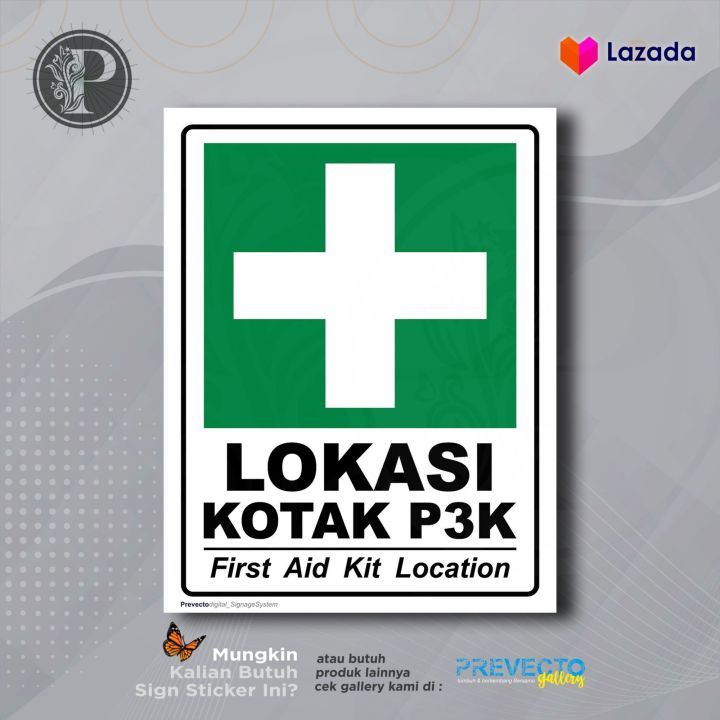 STIKER LOKASI KOTAK P3K | Lazada Indonesia