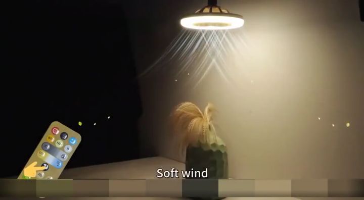 Modern Led Light With Ceiling Fan Equipped With Remote Control 30W E27 ...