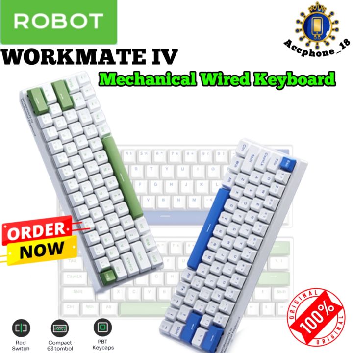 ROBOT WORKMATE IV WIRED MECHANICAL KEYBOARD | Lazada Indonesia