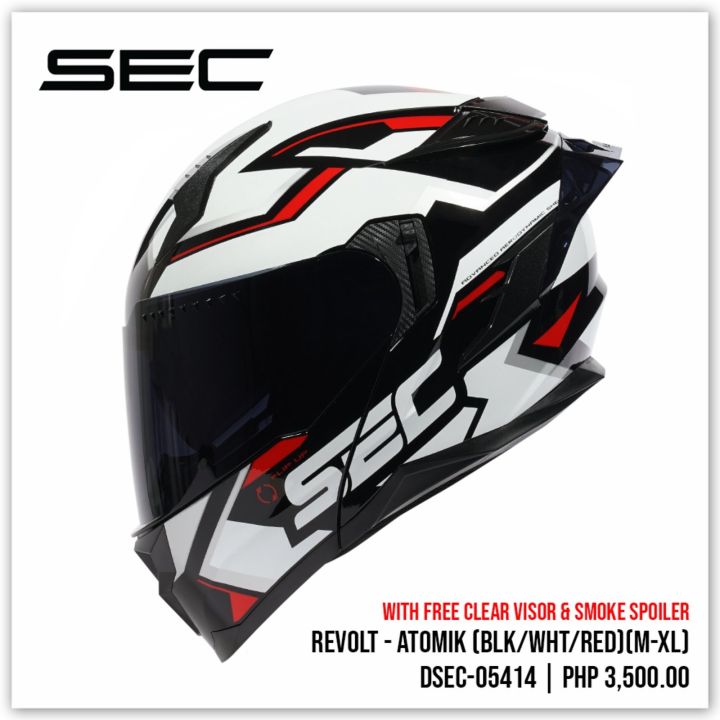 sec atomik revolt modular dual visor helmet | Lazada PH