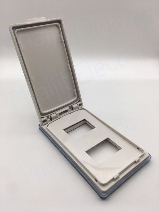 ฝาครอบกันน้ำ สีขาว NANO (ใช้กับอุปกรณ์พานาโซนิค รุ่น WEGได้) 1ข่อง ,2 ...