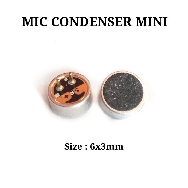 Microphone Condeser Kecil 6x3 mm Sensitif Sepul Head Condensor Mic ...