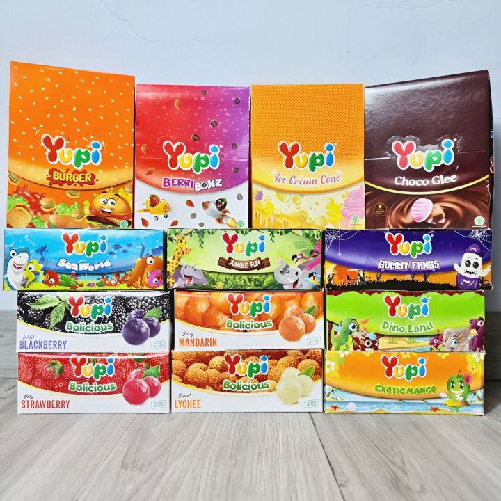 permen yupi box all varian isi 24 pcs permen enak | Lazada Indonesia