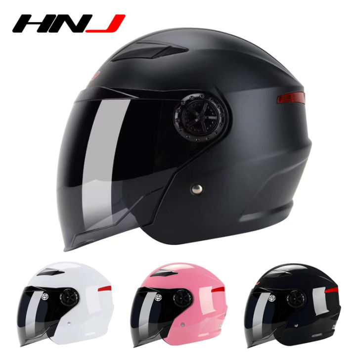 HNJ Helmet Motor Orang Dewasa Helmet Motor Murah Half Cut Helmet ABS ...