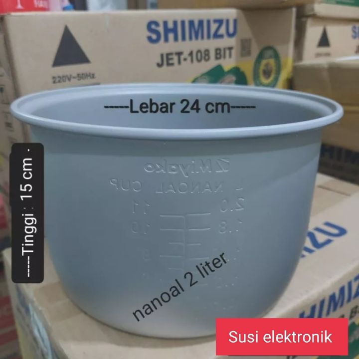panci magicom Miyako tinggi 15 cm lebar 24 ukuran 1.8 liter bahan nanoal | Lazada Indonesia