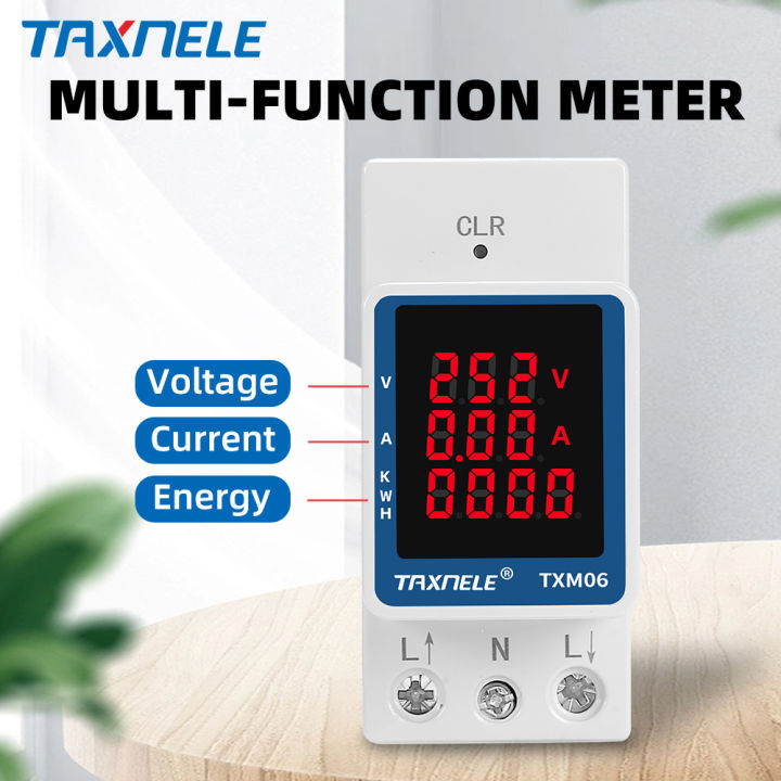 3IN1 AC 110V 220V 100A Voltage Current KWH Electric Energy Monitor ...